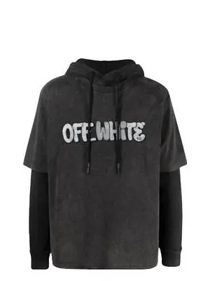 Off-White Vintage Double Sleeve Hoodie - Black