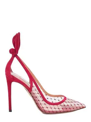 AQUAZZURA Mesh-panelled Stiletto Pumps - Red