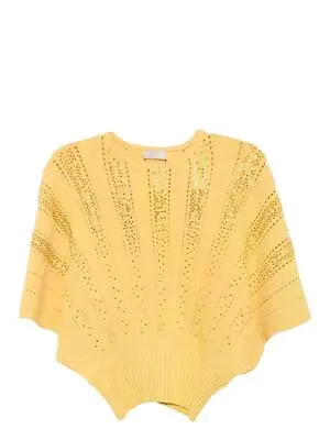 Elie Saab Crystal-embellished Top - Yellow