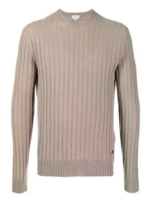 Brioni Ribbed Wool Sweater - Neutrals