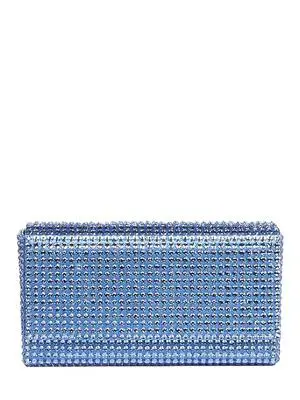 Amina Muaddi Paloma Clutch - Blue
