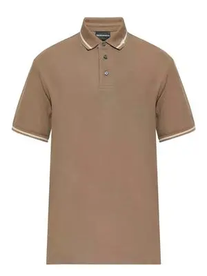 Emporio Armani Tipped Polo Shirt - Neutrals