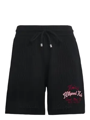 Amiri Cotton Crochet Hollywood Auto Shorts - Black