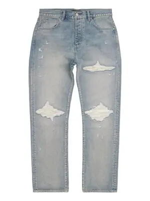 Amiri Distressed Mx1 Straight Jeans - Blue