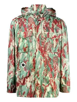 BILLIONAIRE BOYS CLUB Camouflage-print Hooded Jacket - Green