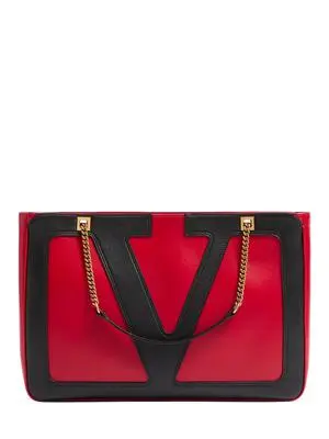 Valentino Garavani Lambskin Viva Superstar Tote Bag - Red