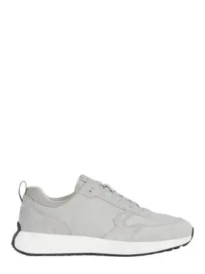 Geox Suede And Textile Sneakers - Grey