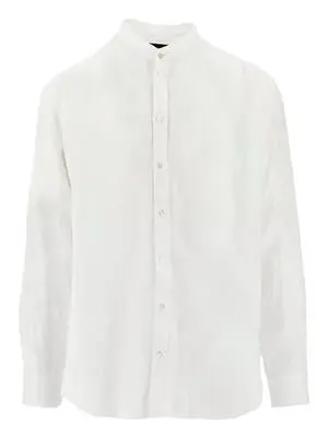 Emporio Armani Collarless Long-sleeve Shirt - White