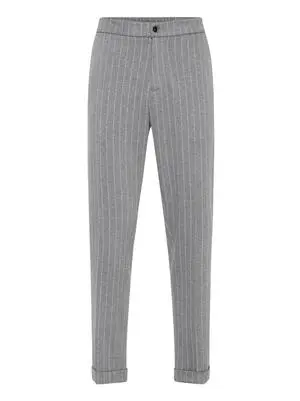 BILLIONAIRE Pinstripe-pattern Trousers - Grey