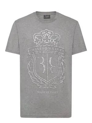 BILLIONAIRE Crest Round-neck T-shirt - Grey