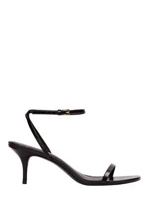 BLACK SUEDE STUDIO Slone 65 Strappy Sandal - Black Leather