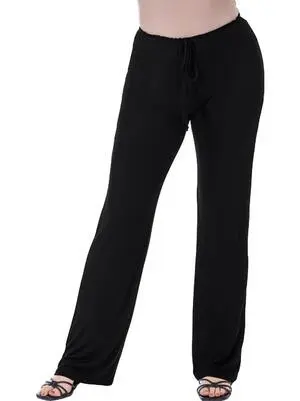24SEVEN COMFORT APPAREL Drawstring Lounge Pants Black