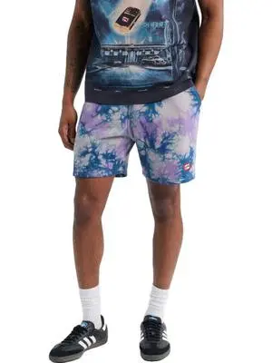 ICECREAM Villain Tie-Dye Fleece Shorts Orchid