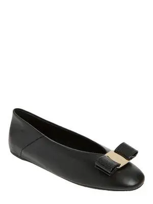 FERRAGAMO Vanna Bow Ballet Flat - Nero
