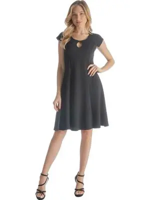 24SEVEN COMFORT APPAREL V-neck Sleeveless Maxi Dress With Belt - Black