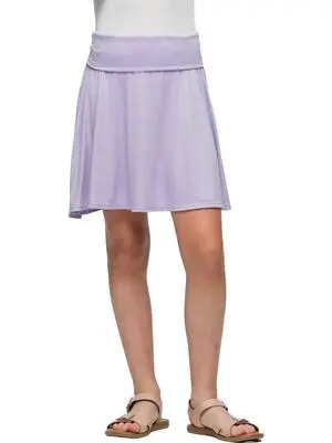 24SEVENKID Foldover Waist Flared Knee-length Skirt - Lilac