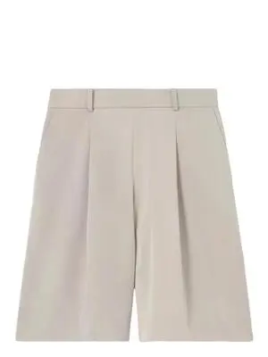 Claudie Pierlot Pleated Bermuda Shorts - Neutrals