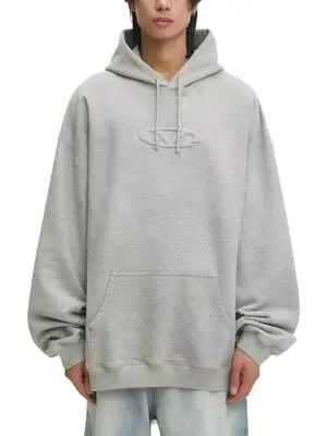 Vetements Logo-embossed Hoodie - Grey