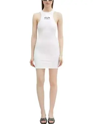 Vetements Logo-print Mini Dress - White