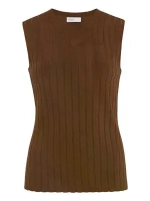 ROSETTA GETTY Sleeveless Ribbed Top