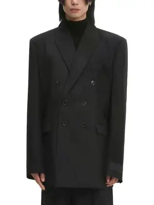 Vetements Pinstriped Double-breasted Blazer - Black