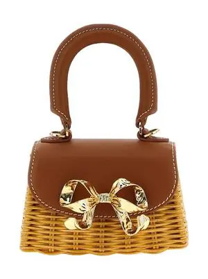 SELF-PORTRAIT Mini Top Handle Bag - Brown