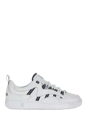 K-Swiss Leather Striped Sneakers - White