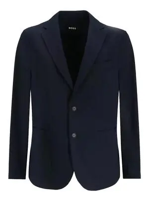BOSS Single-breasted Patch-pocket Blazer - Blue