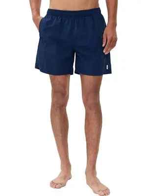 AUTO-REPLY Solid Sebastian Swim Trunks - Lapis