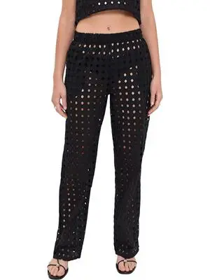 LE BOP Eyelet Odette Pants Black