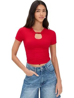 LE BOP Amour Knit Top - Red