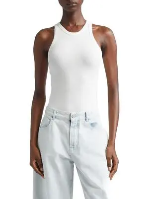 Alaïa Rib Sleeveless Bodysuit - Blanc Casse