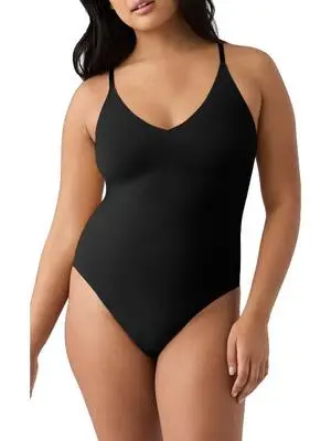 TRUE & CO True Body Smoothing Bodysuit - Black