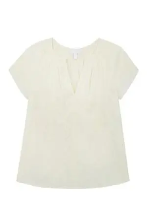 THE WHITE COMPANY Medina Relaxed-fit Cotton-gauze Blouse - White