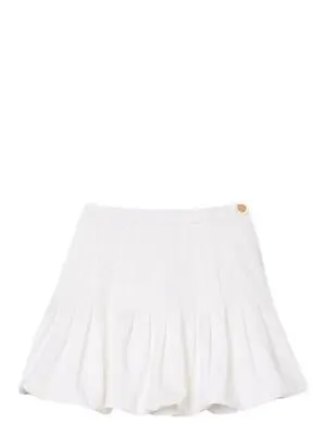 Sandro Pleated Bubble-hem Mini Skirt - White