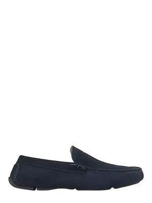 JIMMY CHOO Stanly Reverse Suede Driver Shoes - Navy