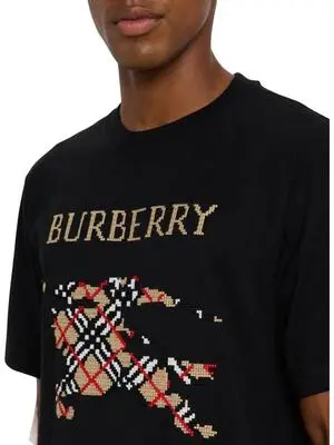 Burberry Apos;s Cotton Cross Stitch Ekd​ Graphic T-shirt - Black