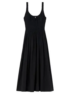 DÔEN Organic Cotton Poplin A-line Dress - Black