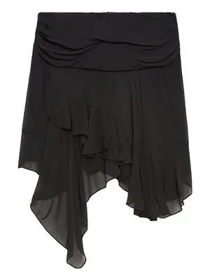 MARANT ETOILE Berenicia Flared Georgette Skirt Black