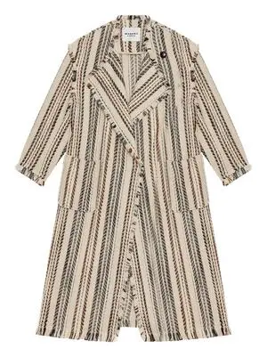 MARANT ETOILE Inita Striped Coat - Ecru