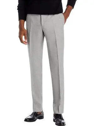 Canali Solid Slim Fit Dress Pants - Light Gray