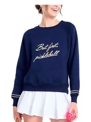 AME & LULU Play All Crewneck Sweatshirt - Navy