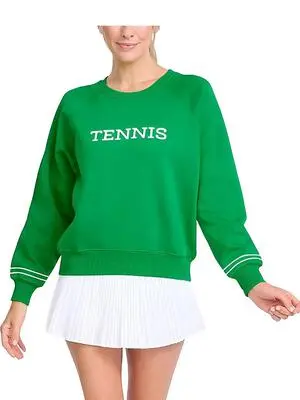 AME & LULU Play All Crewneck Sweatshirt Tennis Green
