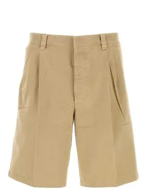 Prada Gabardine Bermuda Shorts - Beige O Tan