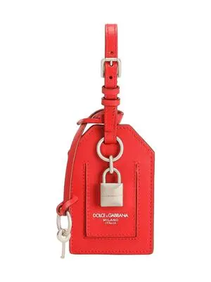 Dolce & Gabbana Calfskin Name Tag - Red