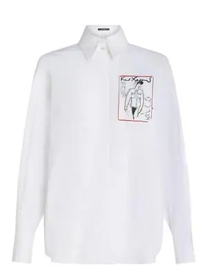 Karl Lagerfeld Poplin Shirt - White