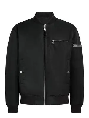 Karl Lagerfeld Reversible Bomber Jacket - Black