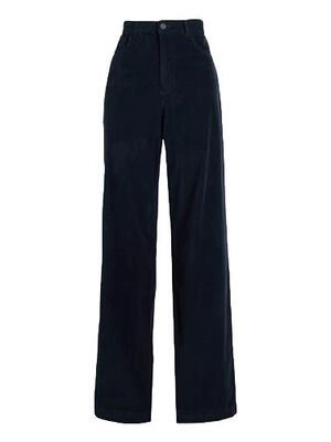 Emporio Armani Cotton Elastane Corduroy Wide-leg Pants - Blue