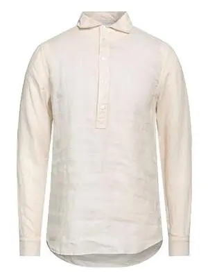 PAOLO PECORA Shirt Size Linen, Cotton - Beige