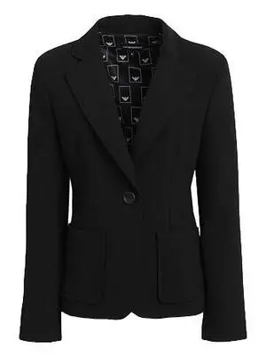 Emporio Armani Single-breasted Blazer - Black